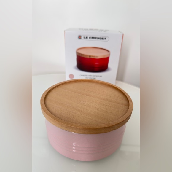 Le Creuset | Kitchen | Le Creuset Large Storage Jar With Wood Lid ...
